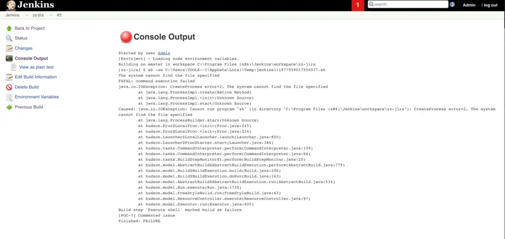Create Jira Issue on Build Failure through Jenkins